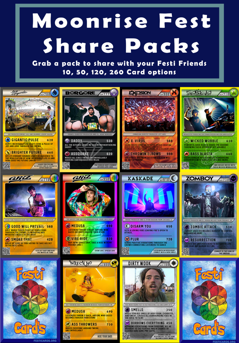 Moonrise Festival Share Packs – FestiCards Moonrise Festival Share Packs – FestiCards