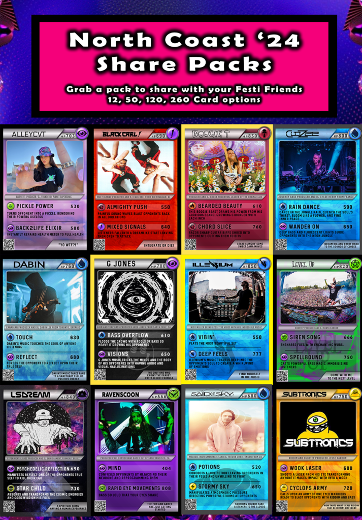 North Coast Share Packs 2024 – FestiCards