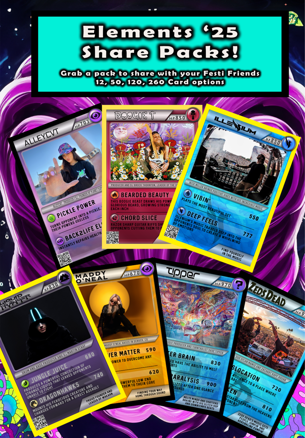 Elements 2025 Share Packs – FestiCards